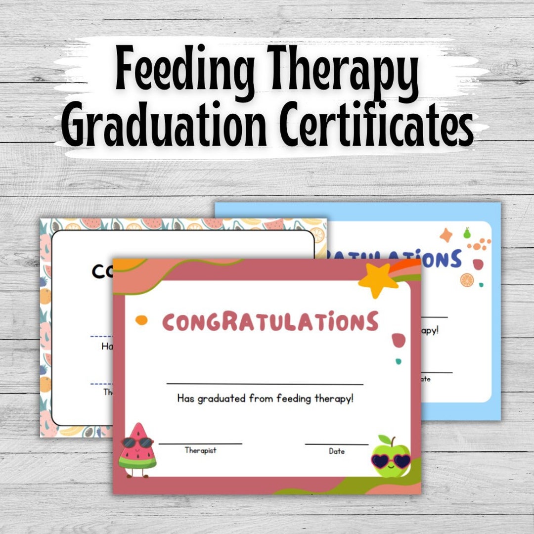 Feeding Therapy Graduation Certificates, Feeding Therapy Resources ...
