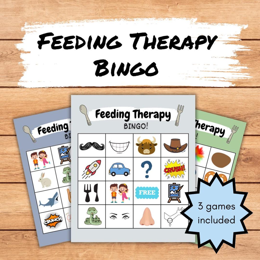 Feeding Therapy Bingo Game, Feeding Therapy Resources, Feeding Therapy ...