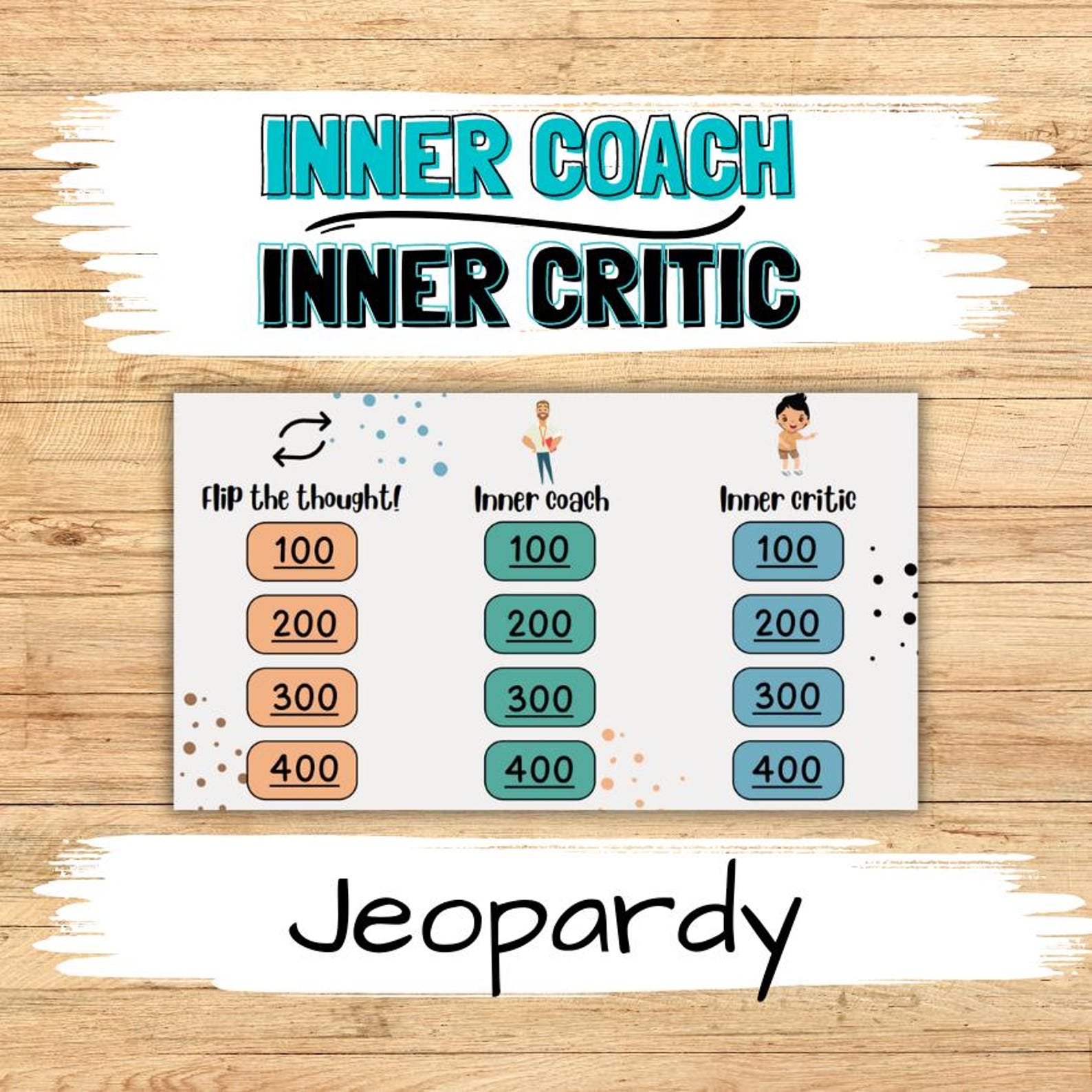 Digital Inner Coach / Inner Critic Jeopardy Game - Emotional Regulation ...