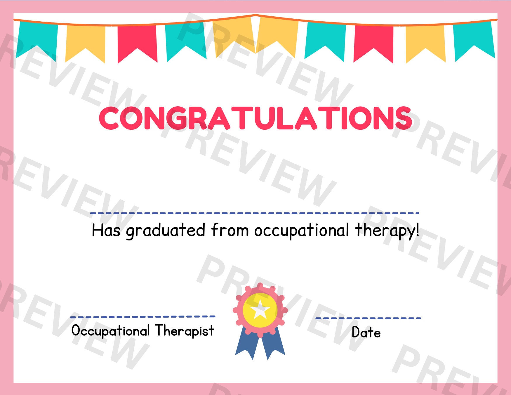 Occupational Therapy Graduation Certificates, Pediatric OT Graduation ...