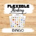 Flexible Thinking Bingo, Flexible Vs Stuck Thinking Game, SEL Game ...