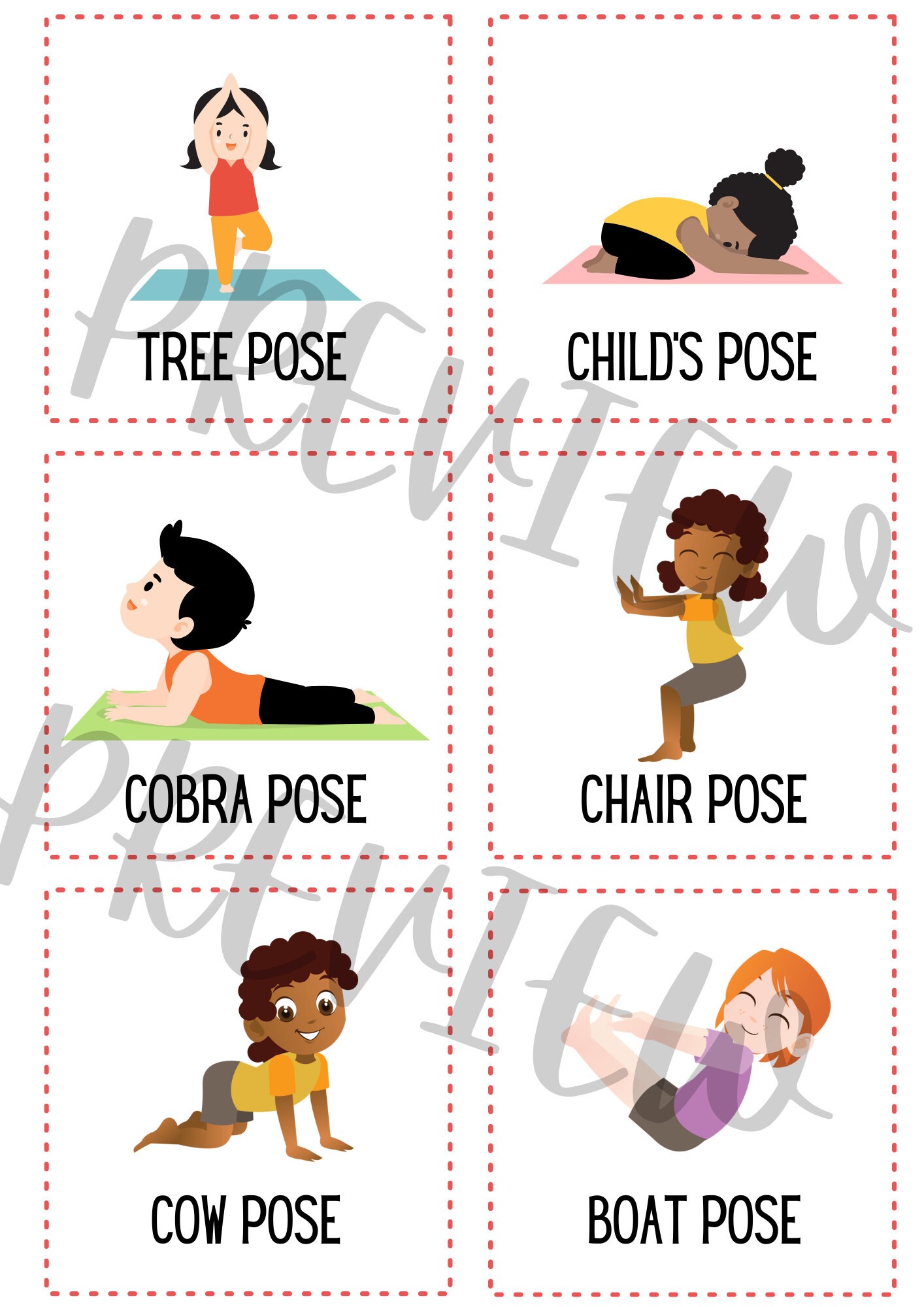 Yoga Card Activity; Printable Yoga Pose Cards; Yoga Pocket Dice Cards ...
