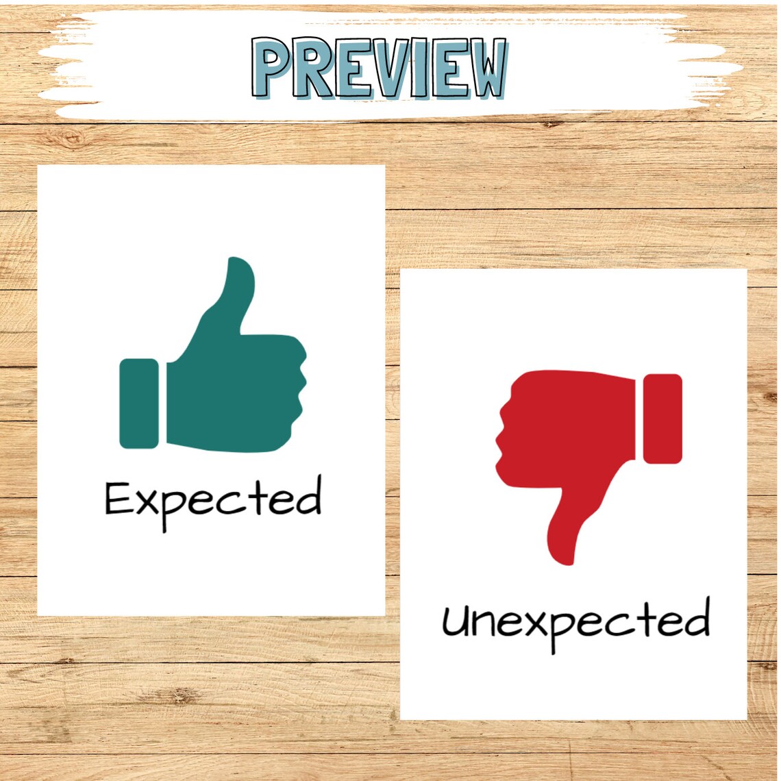 Expected Vs. Unexpected Behavior Sorting Cards, Occupational Therapy ...