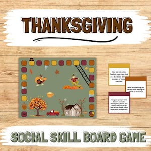 Thanksgiving Social Skill Board Game, Thanksgiving Social Emotional ...