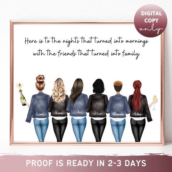 Best Friends Gifts Best Friends Print Personalized Gift for - Etsy