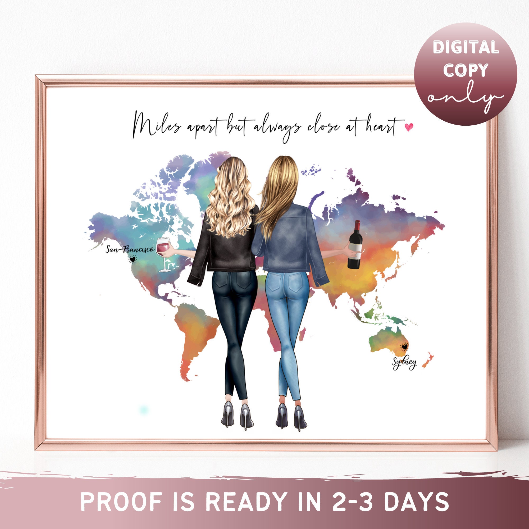 Personalized gift Best friend gifts Best Friends print Gift | Etsy