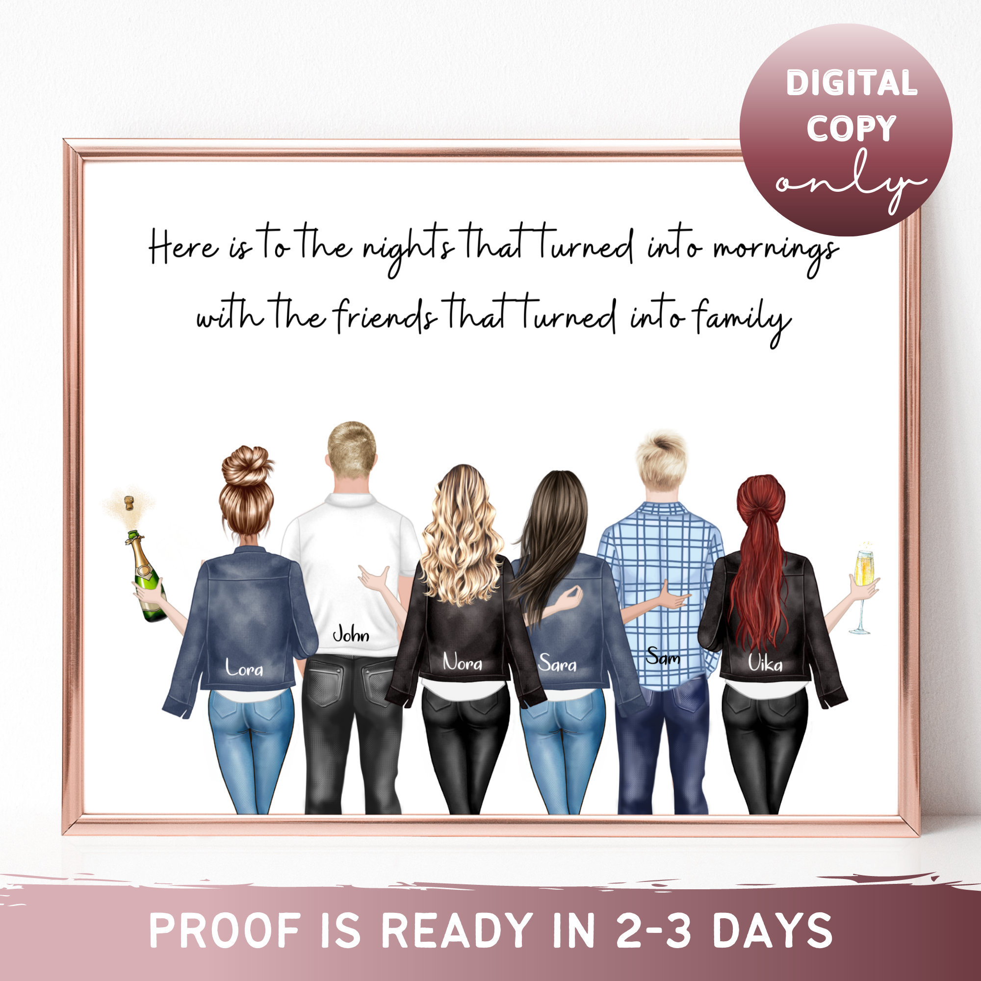 Best Friends Gifts Best Friends Print Personalized Gift for Her Male ...