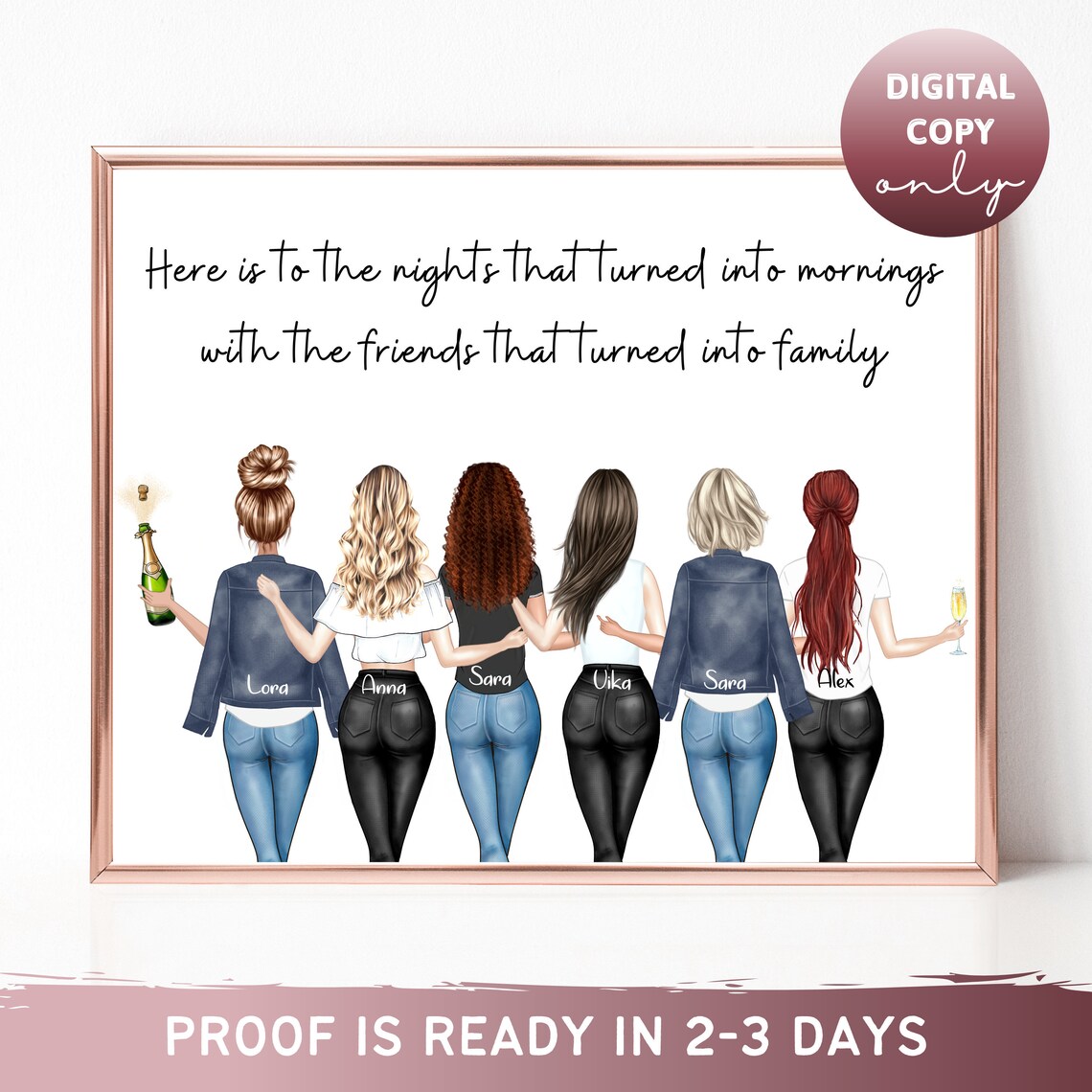 Best Friends Gifts Best Friends Print Personalized Gift for | Etsy