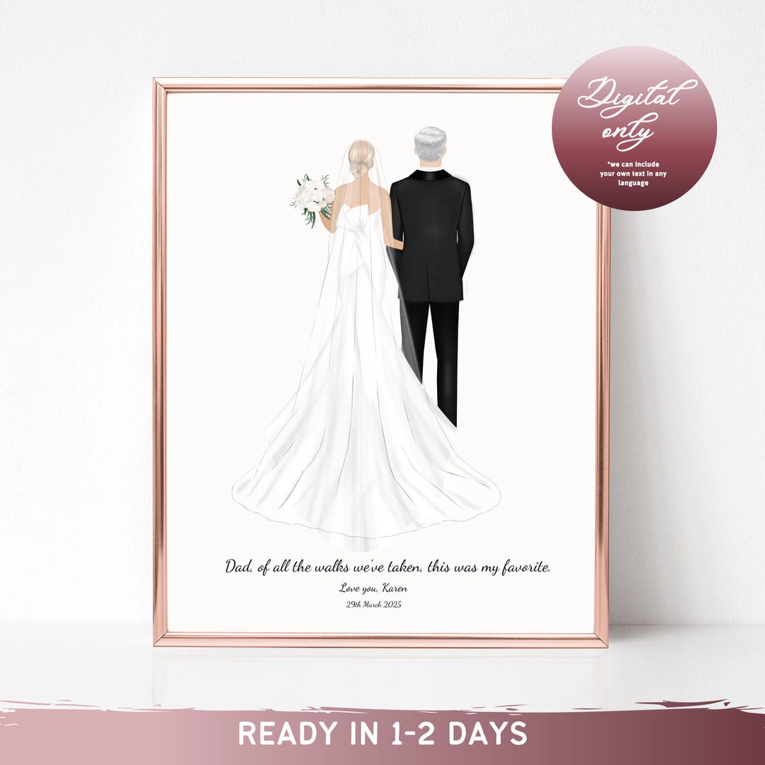 Father of the Bride Gift, Dad and Daughter, Bride and Father, Bride and ...