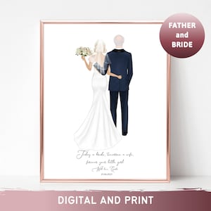 Father of the Bride Gift Personalized Gift Father of the Bride Print ...