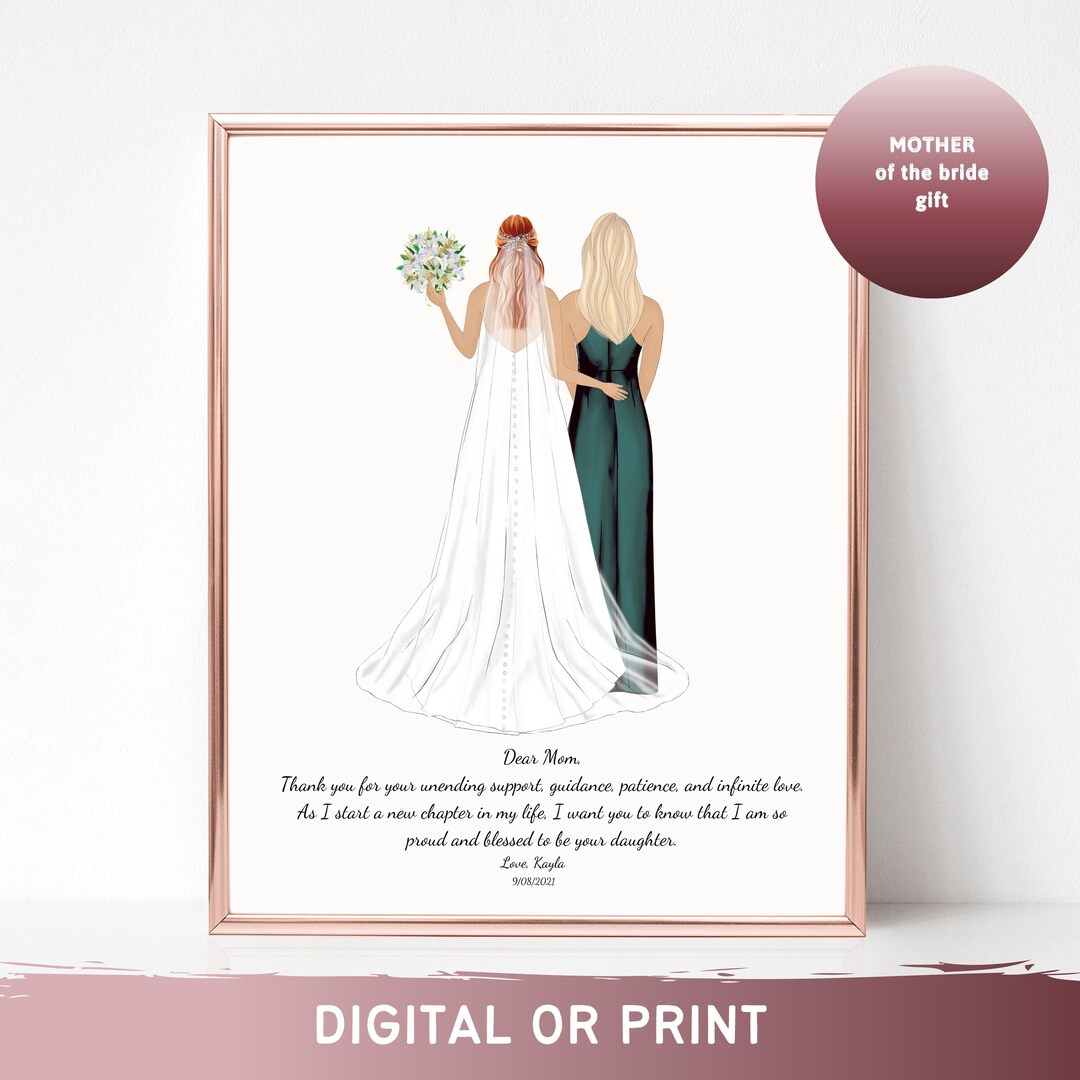 Mother of the Bride Poem From Daughter to Mom Mother of the Bride Gift ...