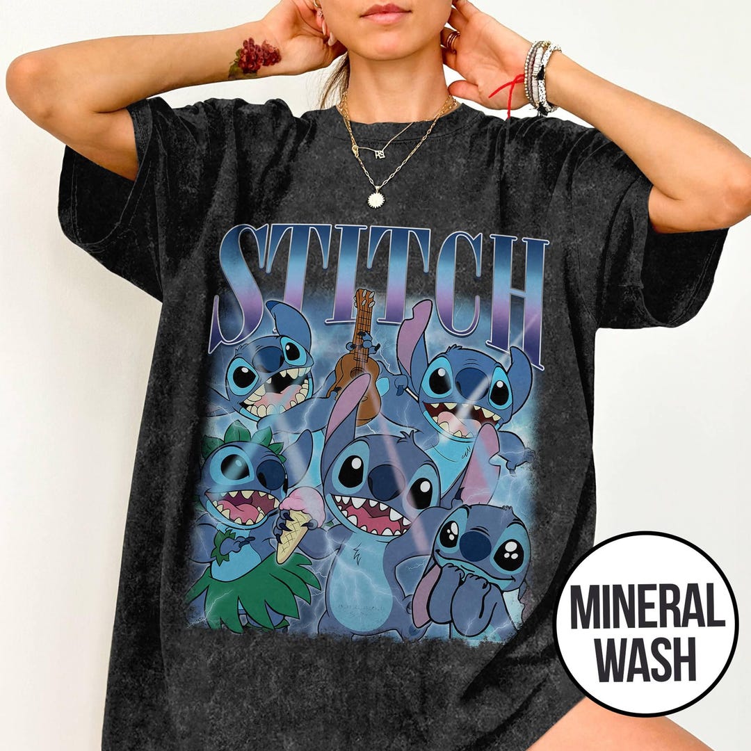 Disneyland Stitch Oversize Shirt, Stitch Vintage Bootleg Shirt, Retro ...