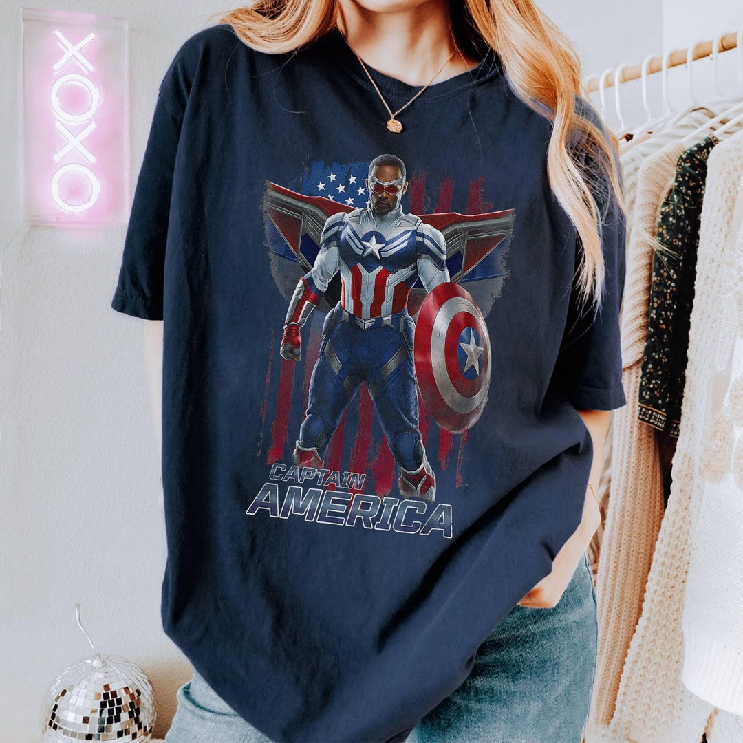 Falcon Winter Soldier Captain America Flag Graphic Shirt, Captain ...