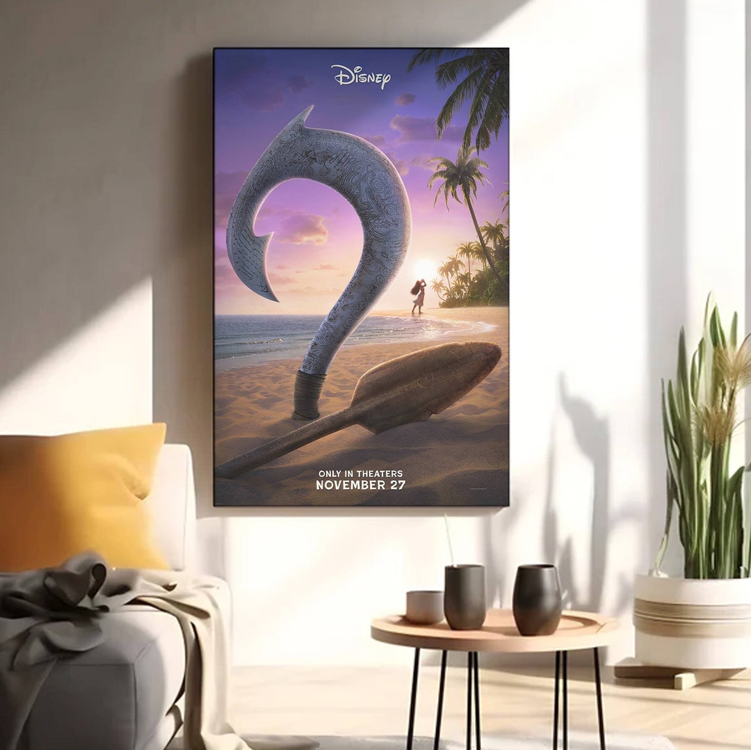 Moana 2 Movie Poster Princess Moana Maui Poster Disneyland Poster ...