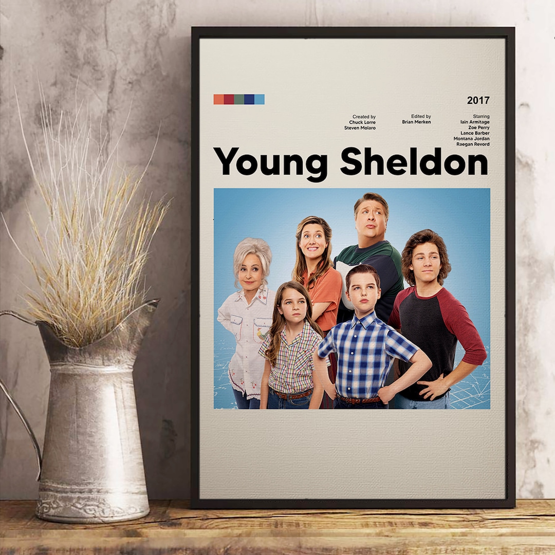 Young Sheldon Minimal Poster | Young Sheldon Poster | Sheldon Cooper ...