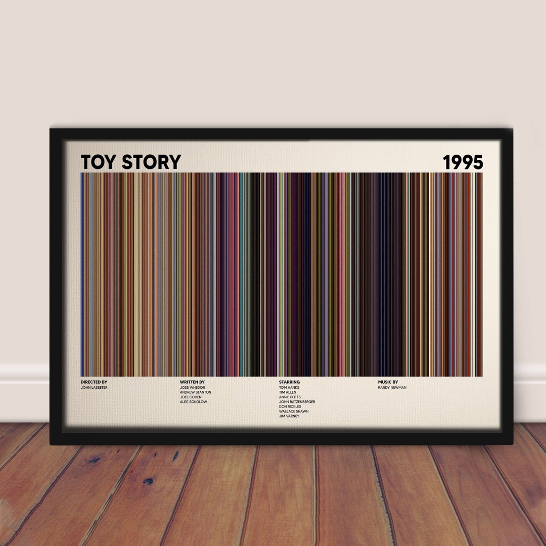 Toy Story Movie Barcode Print Art Poster Toy Story Buzz Lightyear Woody ...