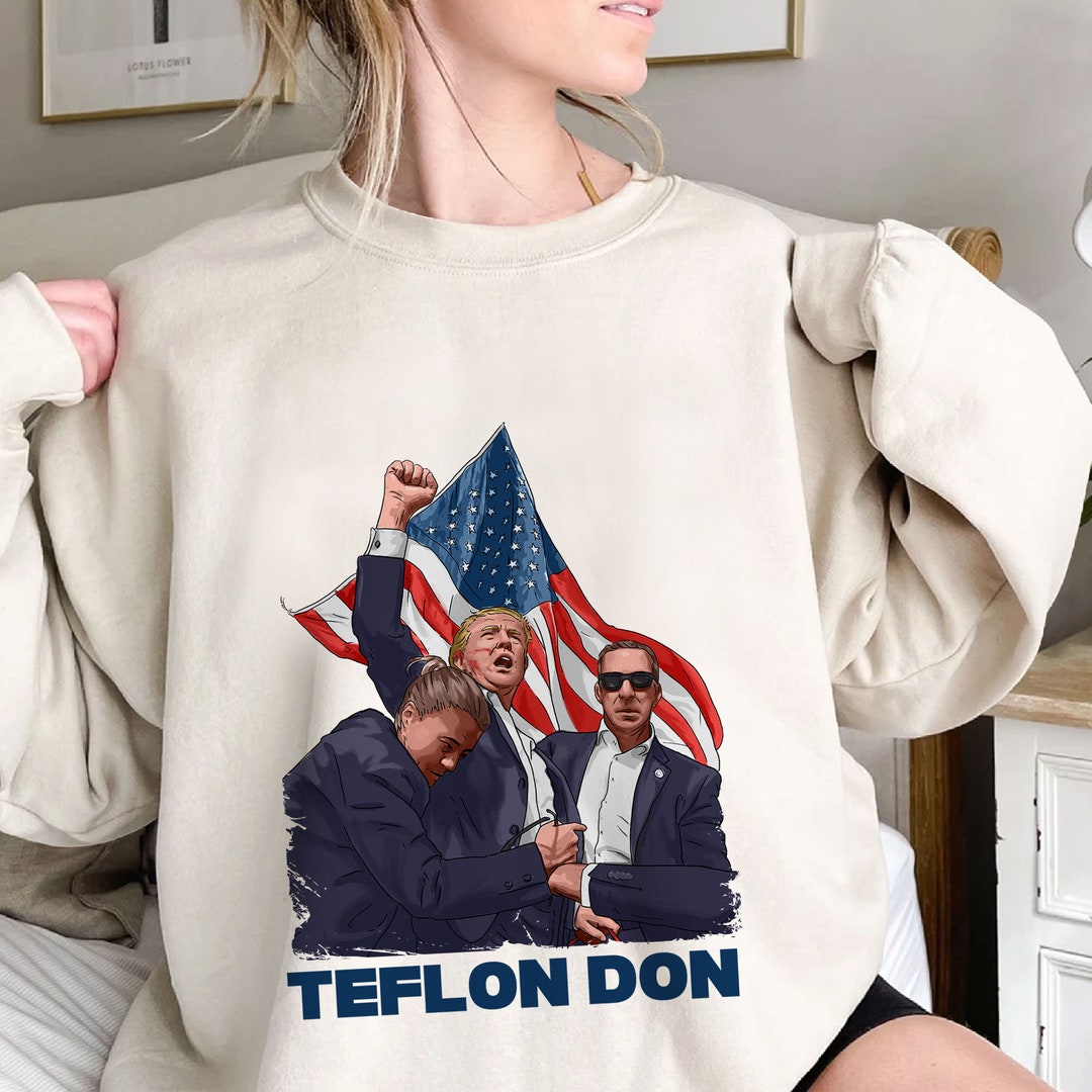 Teflon Don Tee Trump Rally Shooter Tshirt Trump 2024 DJT Pro Trump ...