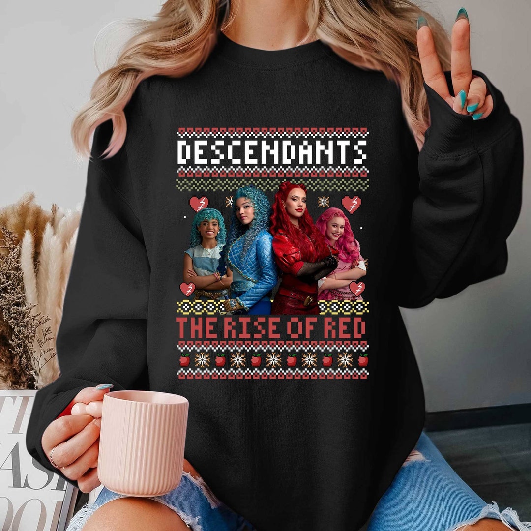 Descendants the Rise of Red Ugly Christmas Sweatshirt Descendants ...