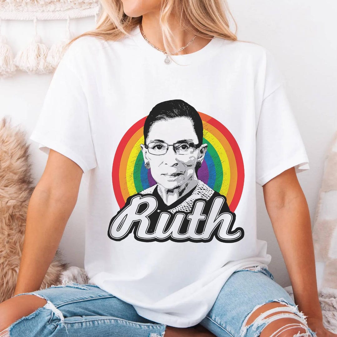 Rainbow Ruth Bader Ginsburg Notorious RBG Lovers Tshirt, Feminist Shirt ...