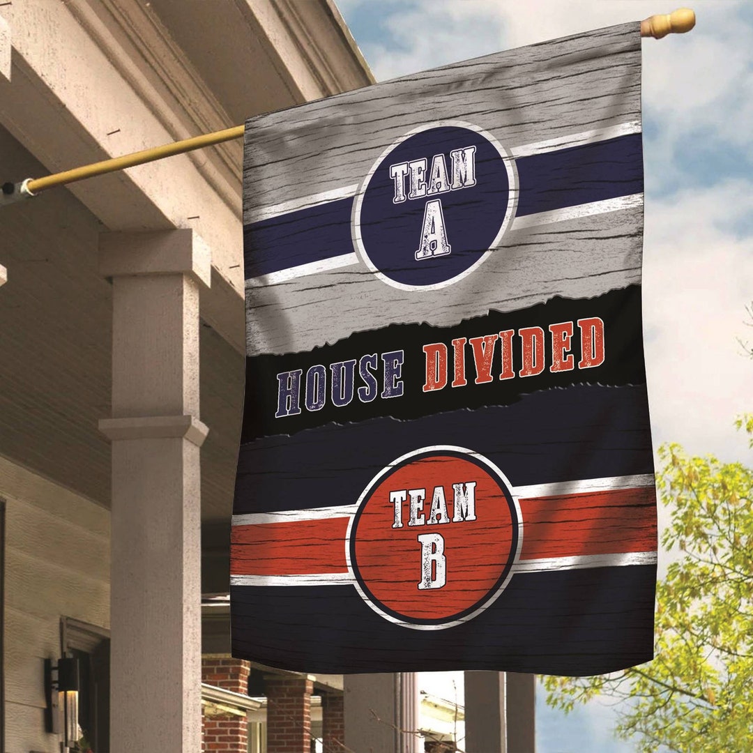 Custom House Divided Flag House Divided Baseball American Football ...
