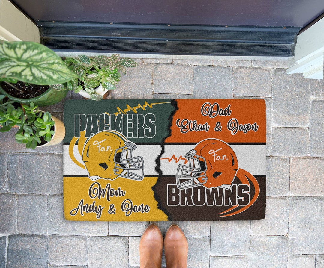Personalized House Divided Doormats | Football Team Door Mat | Sports ...