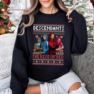 Descendants the Rise of Red Ugly Christmas Sweatshirt Descendants ...