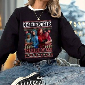 Descendants the Rise of Red Ugly Christmas Sweatshirt Descendants ...