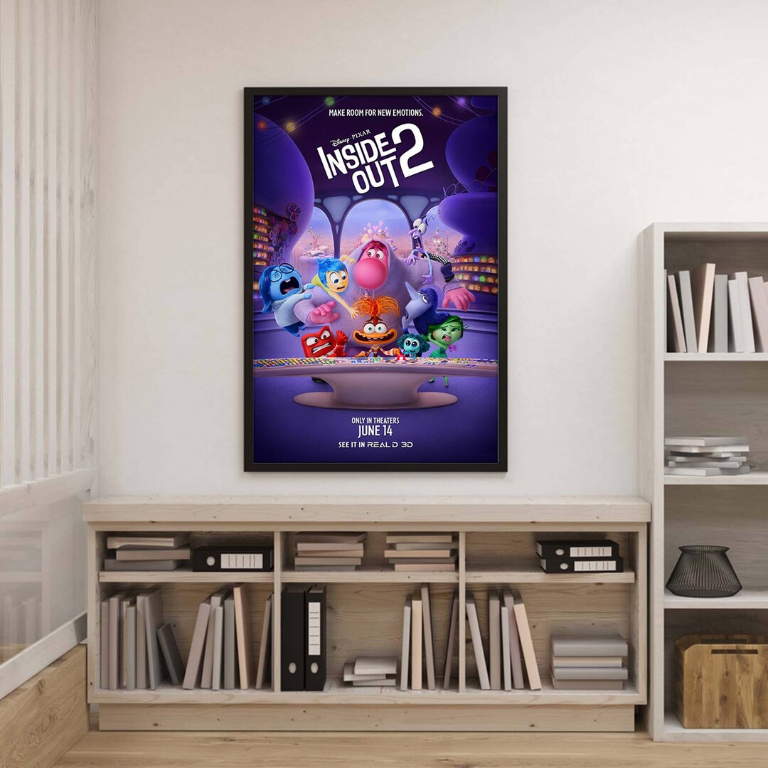 Inside Out 2 Poster Fear, Anger, Joy, Disgust and Sadness Poster Inside ...