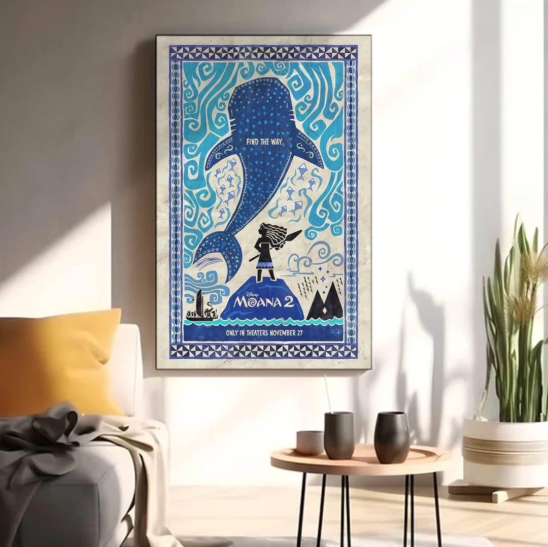Moana 2 Movie Poster Moana Princess Maui Poster Disneyland Poster Home ...