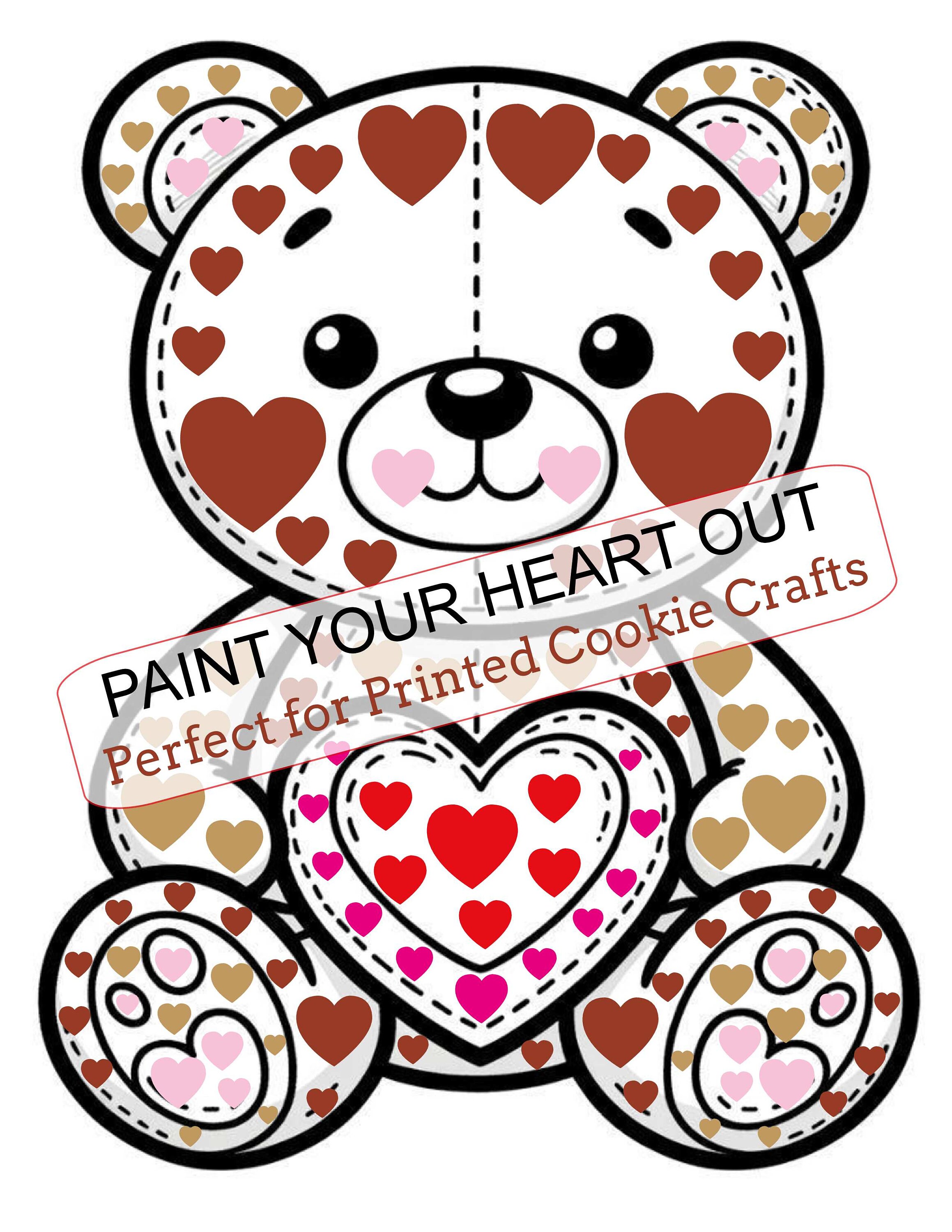 6 (six) PYHO Images & 4 STL Cutter Files PYO Paint Your Own Sugar Cookie - Paint Your Heart Out ...