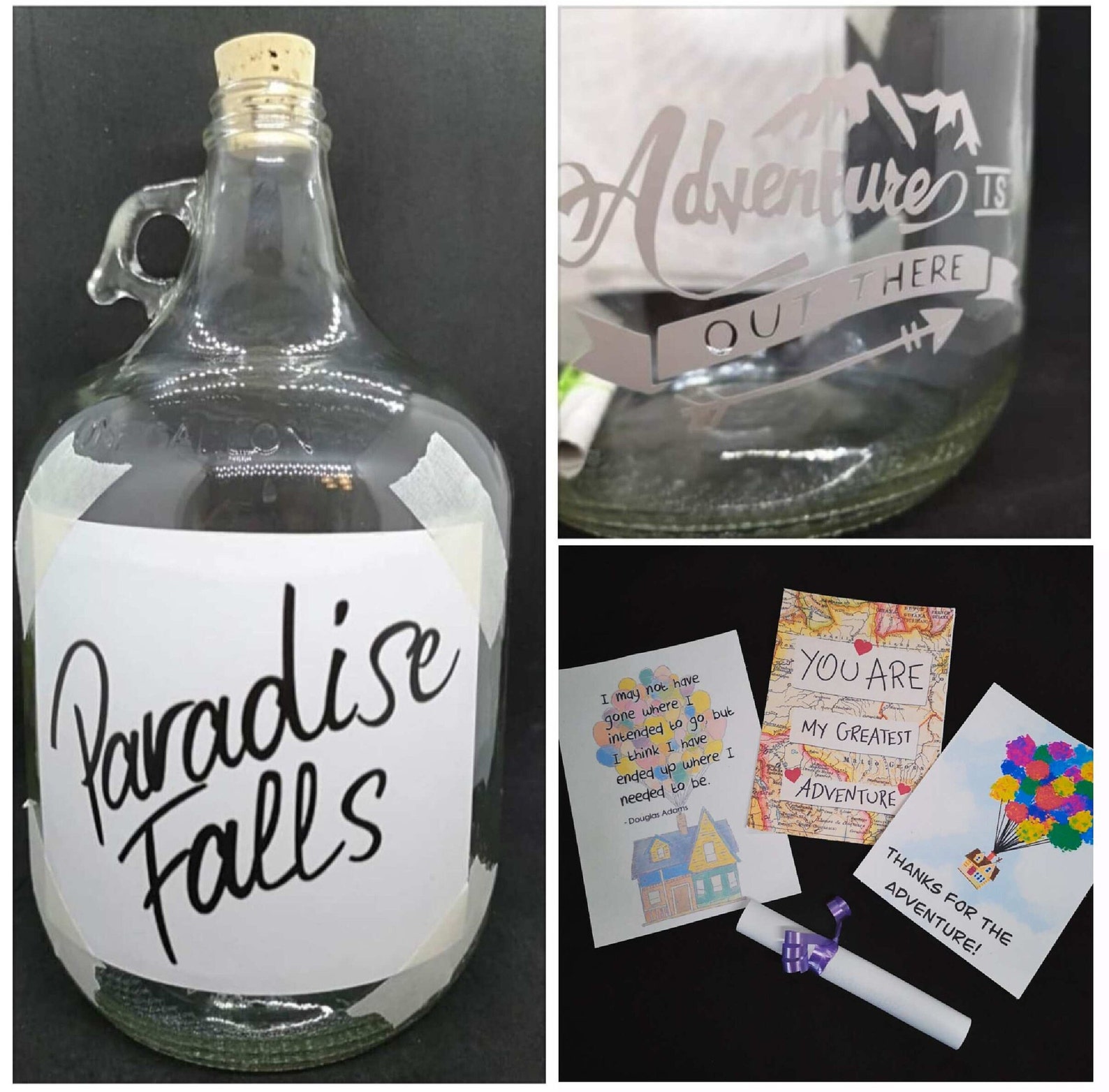 Paradise Falls Jar/ Jug From 'UP'. Gallon Sized Glass Jar With Paradise ...