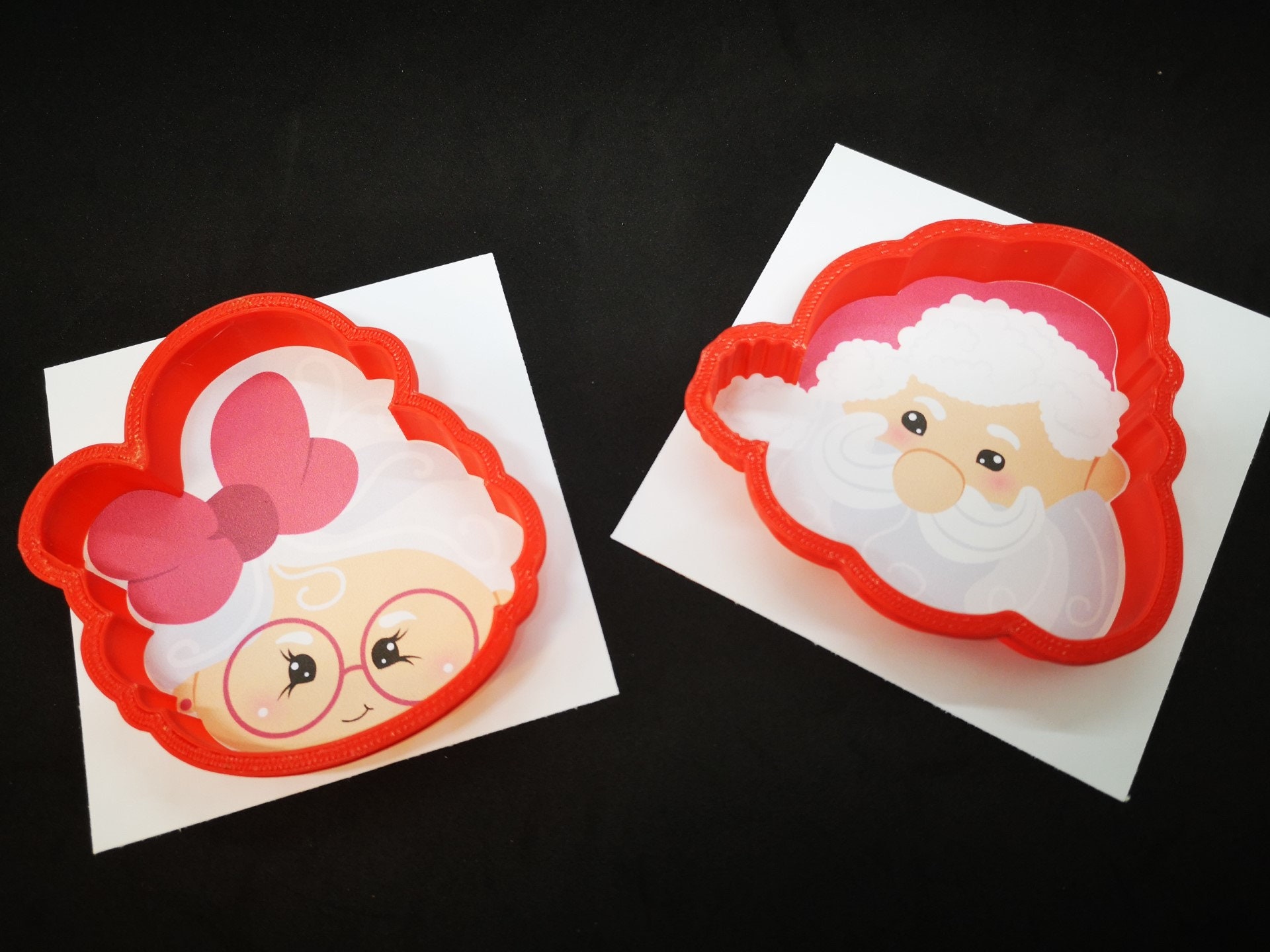 Santa and Mrs Claus Cookie Cutters (see Other Listing for Digital ...