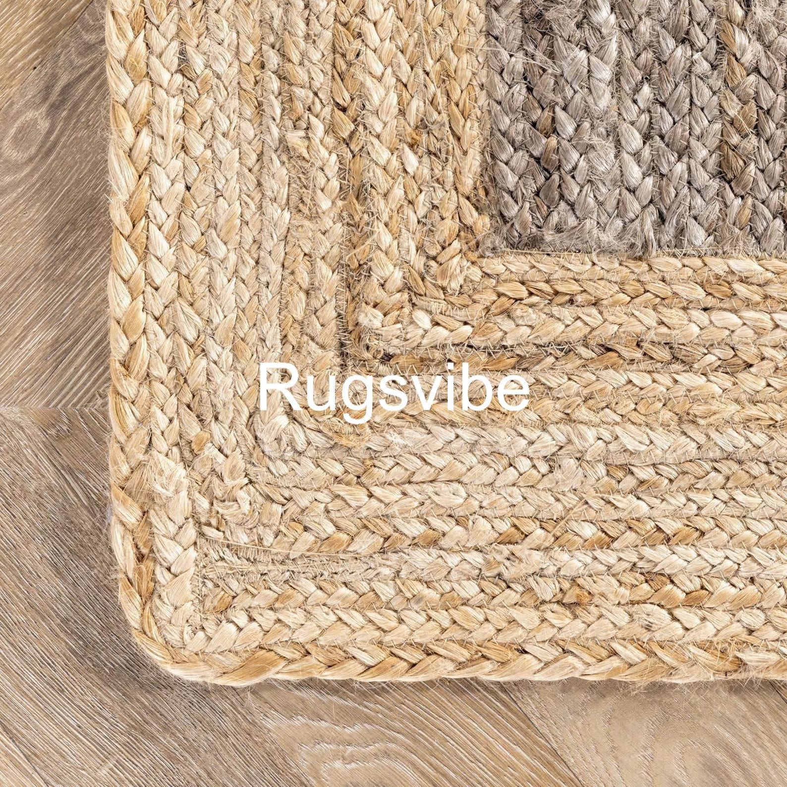 Handwoven Jute Runner Rug: Rustic Braided Rug With Brown Border - Etsy