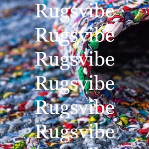 100% Natural Denim and Cotton Mix Fiber Rug, Blue Braided Area Oval Rug ...