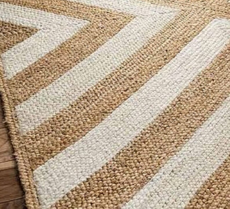 100% Genuine Brown Jute Rug Rectangle Braided Area Rug/floor - Etsy