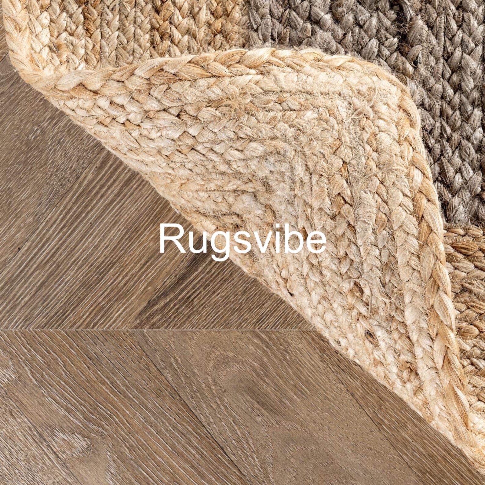 Handwoven Jute Runner Rug: Rustic Braided Rug With Brown Border - Etsy