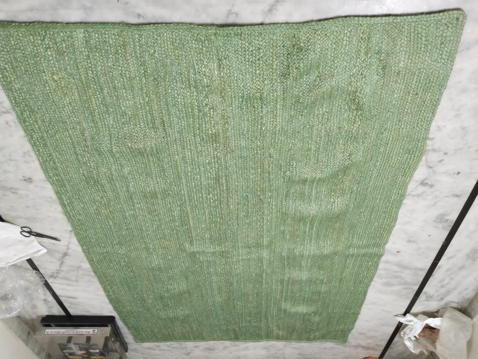 100% Natural Light Green Jute Rug Rectangle Braided Area Rug - Etsy