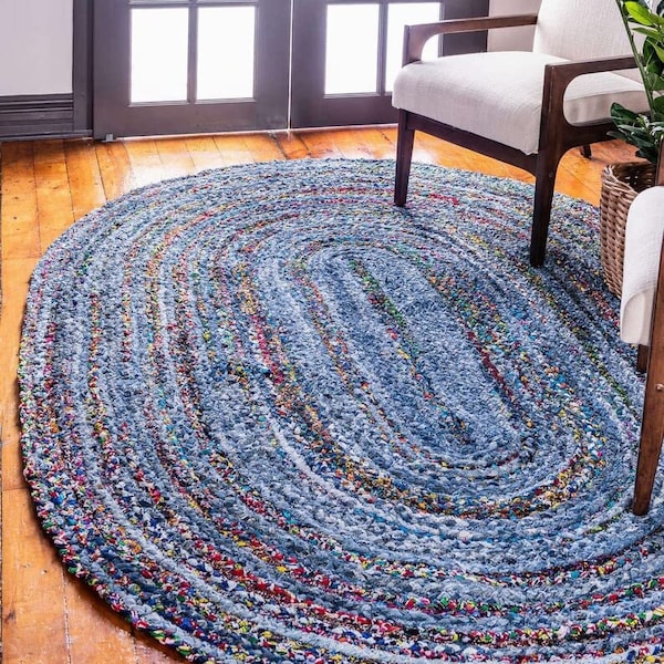 Denim Braided Rug - Etsy