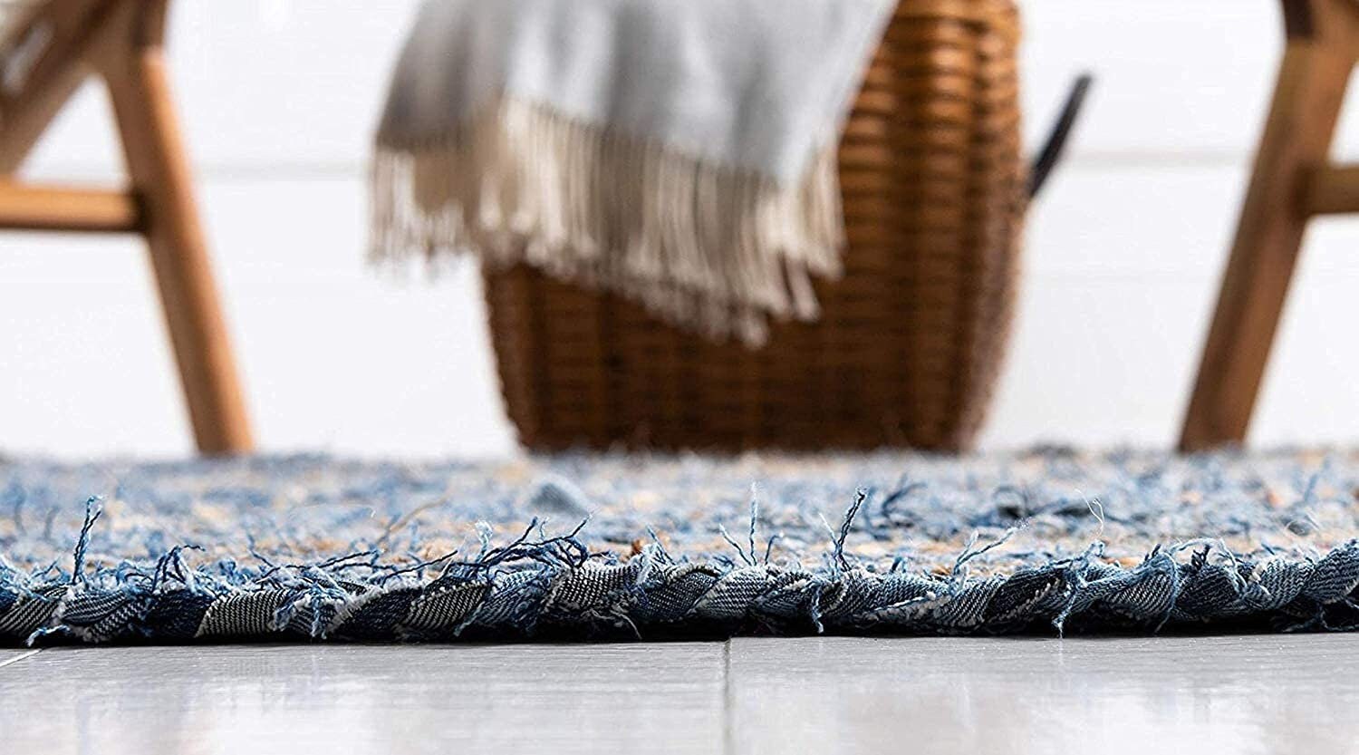 Denim Jute Runner, Braided Area Runner Rug for Hallway ,bedroom ...
