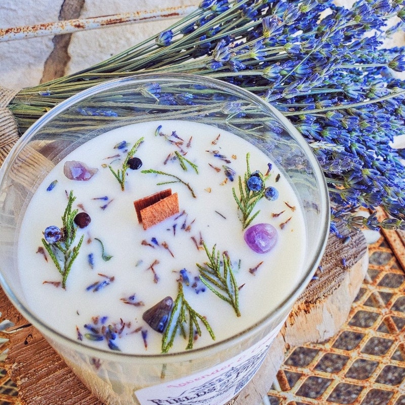 Lavender Candles in Glass - Etsy