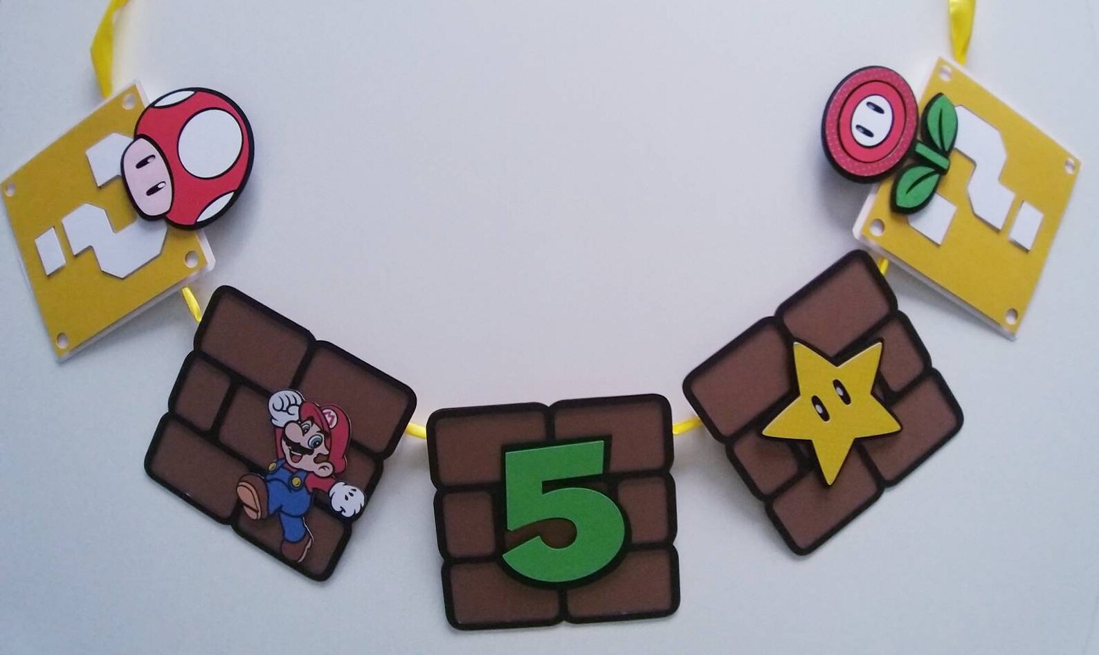 Mario Banner Super Mario Birthday - Etsy