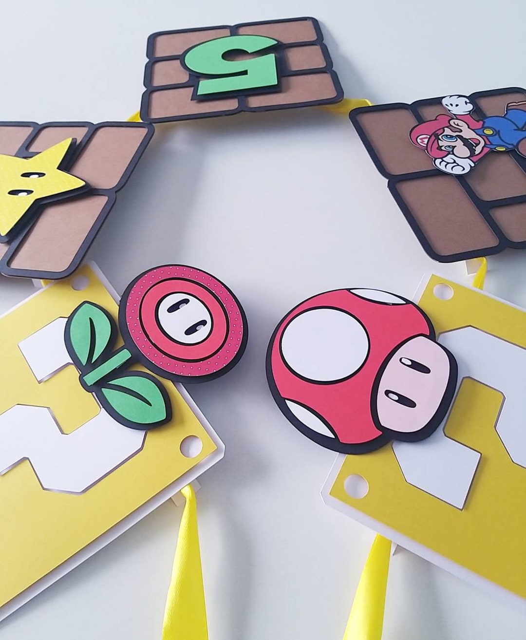 Mario Banner Super Mario Birthday - Etsy