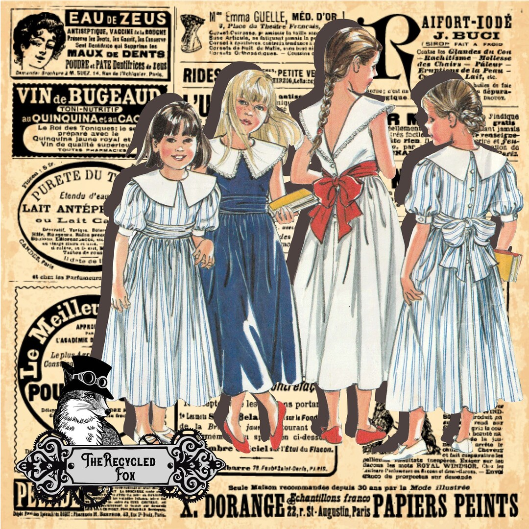 Vintage Pattern People Bundle 1 - Digital Printable Sewing Ephemera ...