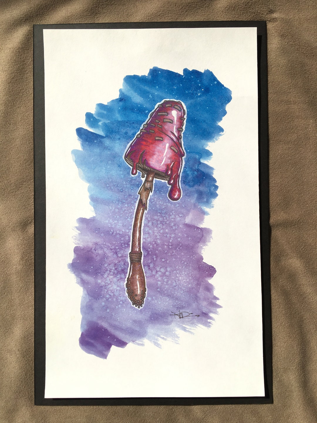 Drippy Mushroom Print - Etsy