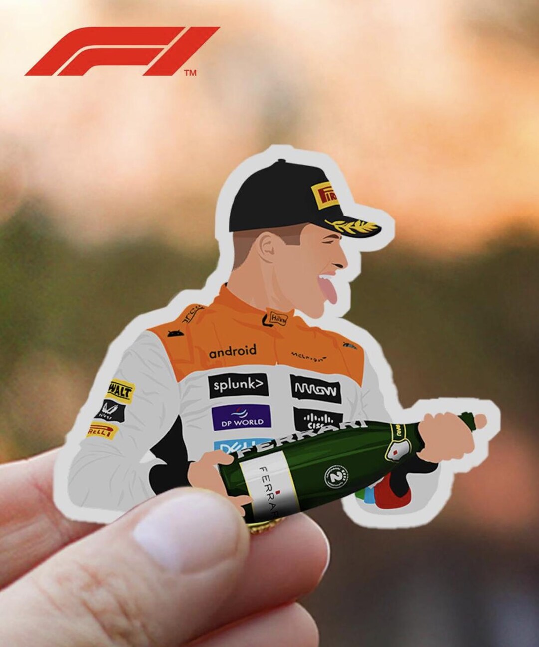 Lando Norris Sticker / F1 Gift / Mclaren Sticker / Formula One ...