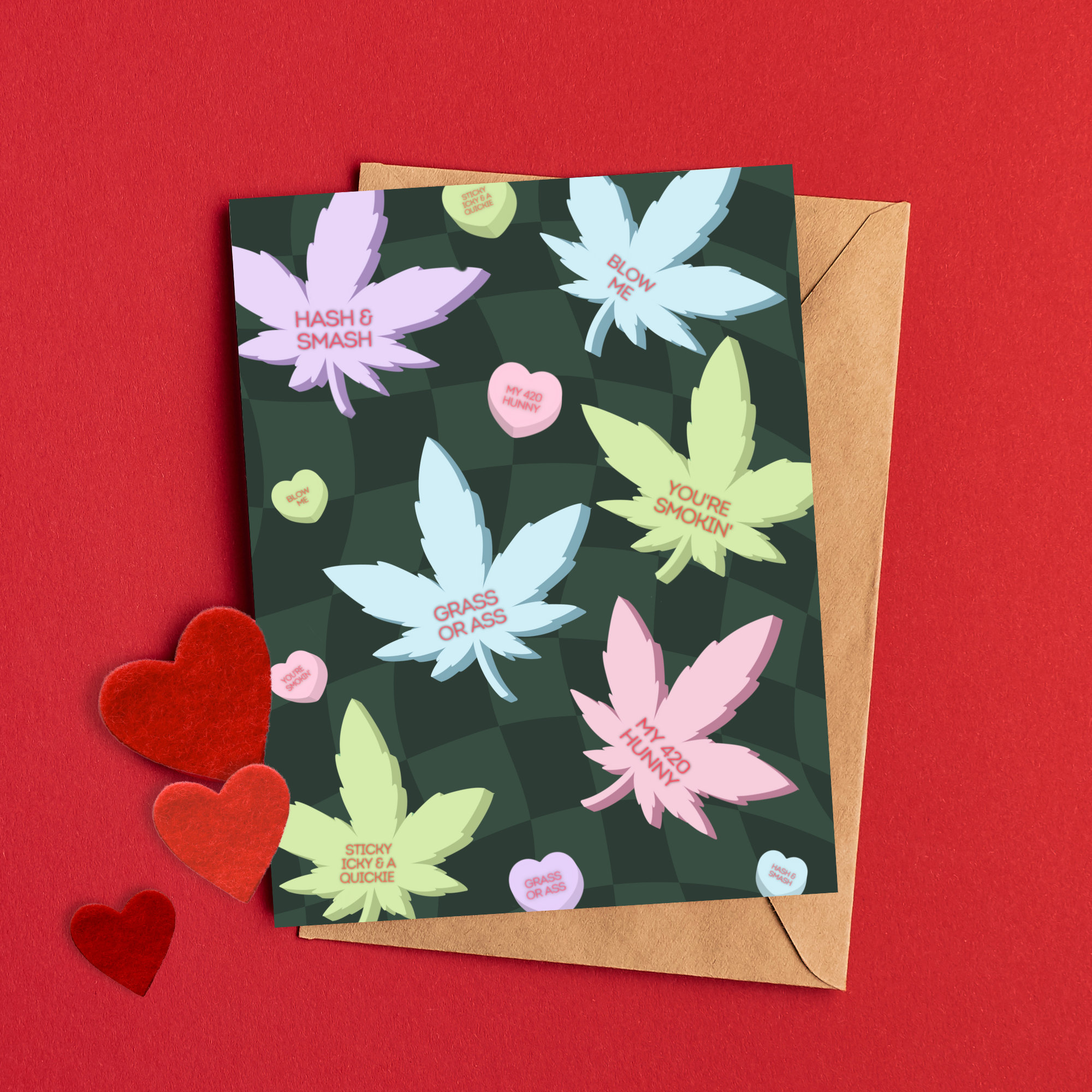 Weed Valentines Day Anniversary Card / Marijuana / Cannabis / 420 ...