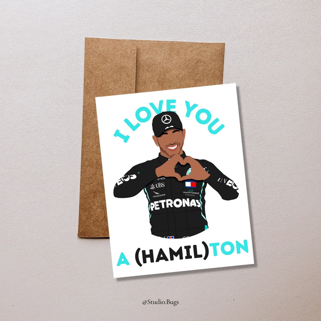 F1 Hamilton Valentines Card / Mercedes / Lewis Funny / Decal ...