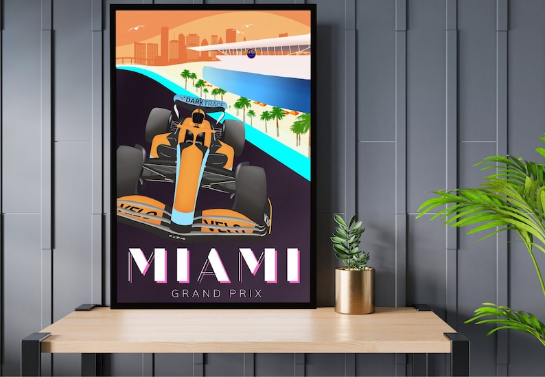 F1 MIAMI GRAND PRIX Poster Mclaren for Him for Her - Etsy