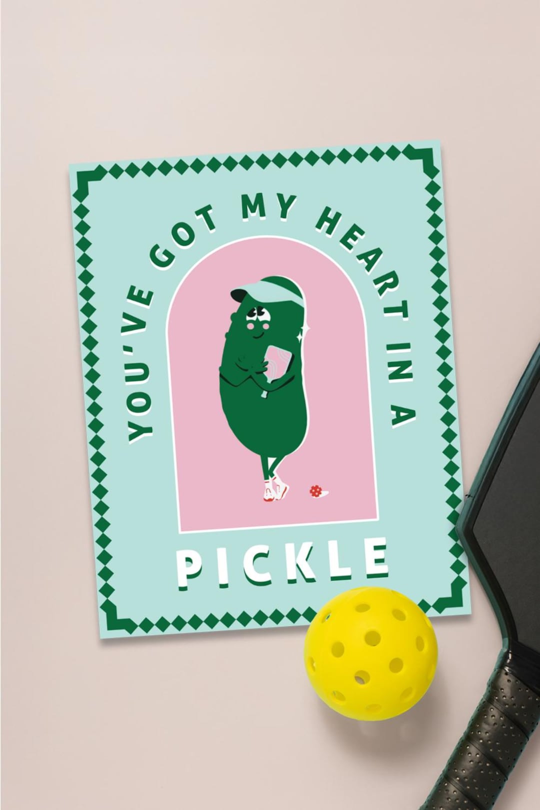 You’ve Got My Heart in a Pickle Valentine’s Day Card – Funny Pickleball ...