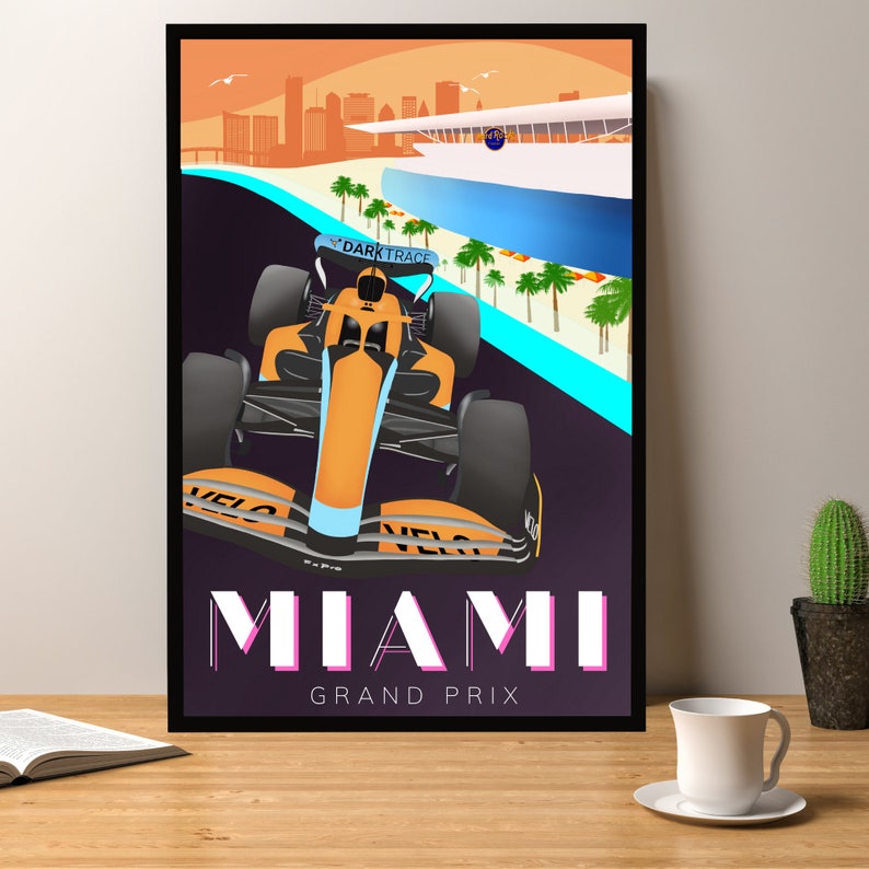 F1 MIAMI GRAND PRIX Poster Mclaren for Him for Her - Etsy